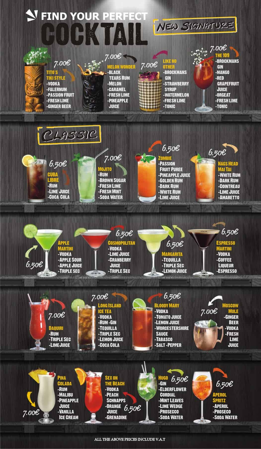 Our Menu - The Nags Head Pub Limassol